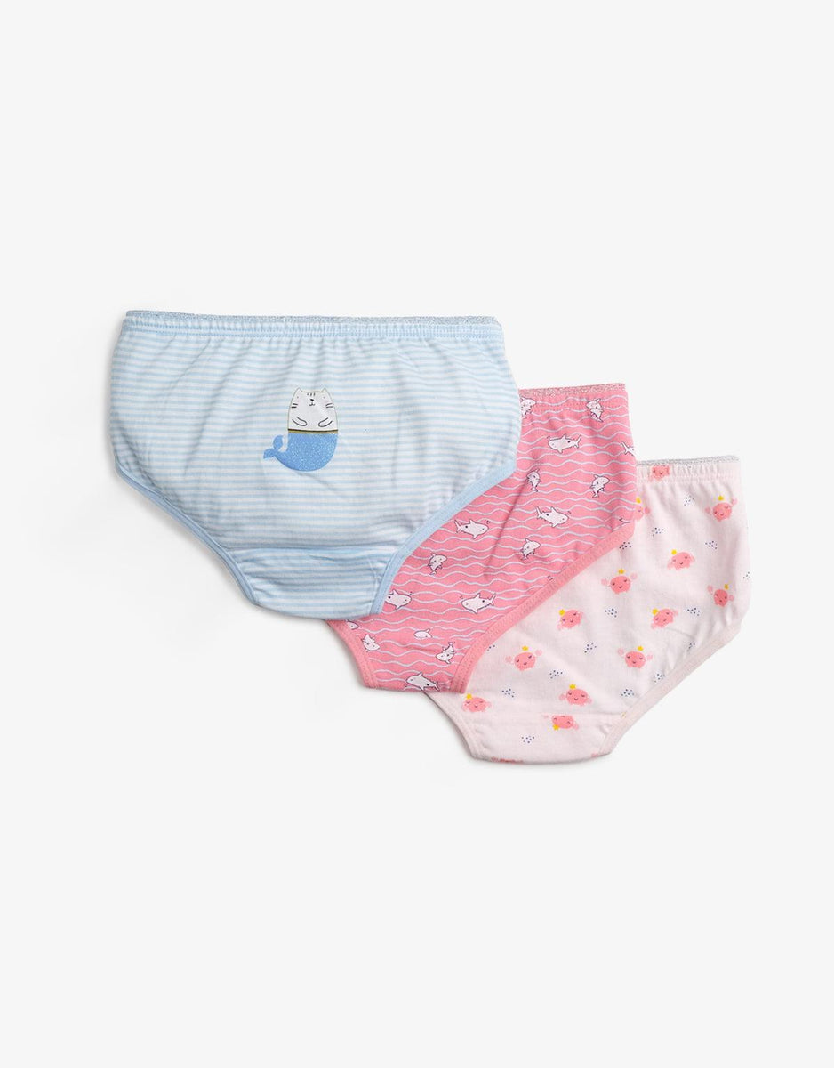 Girls 3 Pack Under The Sea Panty Set Gingersnaps